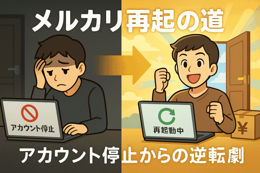 メルカリアカウント停止からの逆転劇！作り直し成功マニュアル【2025年最新版】 | ビジネスと一杯のコーヒー